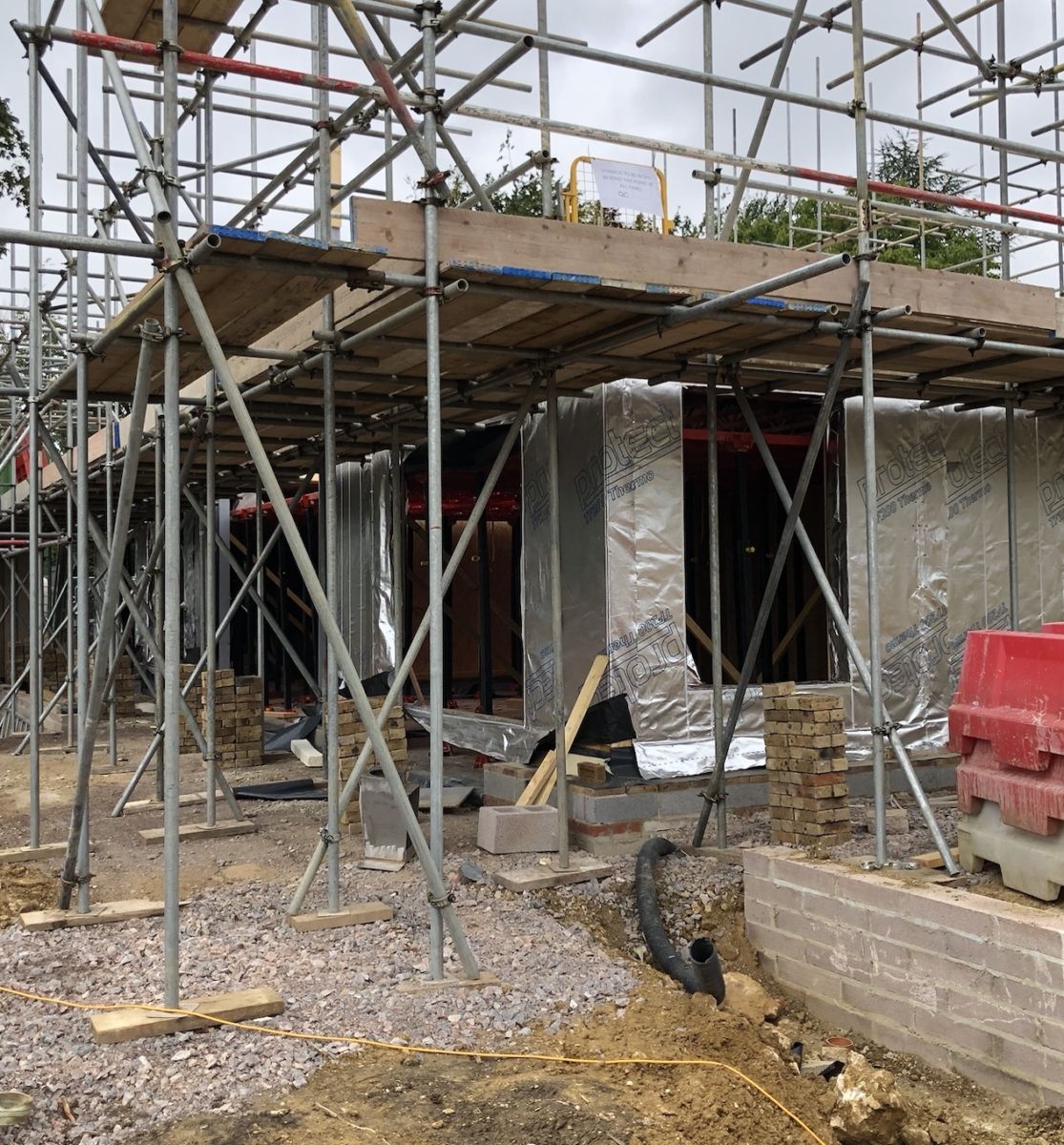 The house starts to appear - Adrian James Architects Oxford